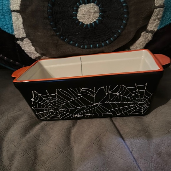 Prima Design | Kitchen | Spooky Spiders Hand Painted Halloween Loaf Pan ...